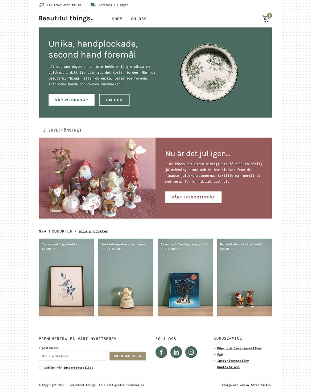 Sofie Wallin — UX/UI designer and web developer